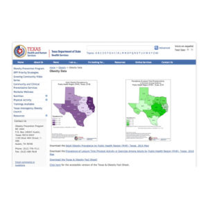 Texas DSHS Obesity Data - Partnership for a Healthy Texas